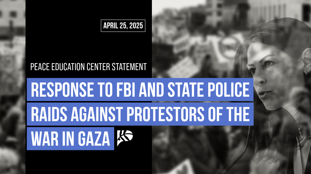 PEC Statement: Response to Raids Targeting Gaza Protesters - Peace ...